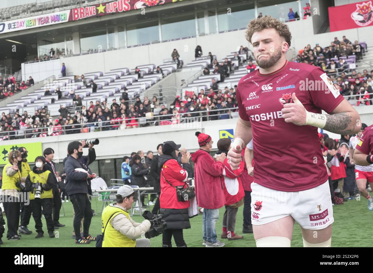 Brave Lupus' Warner Dearns during the 2024-25 Japan Rugby League One ...