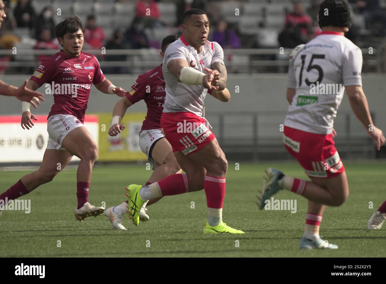 Steelers' Ngani Laumape during the 2024-25 Japan Rugby League One match ...