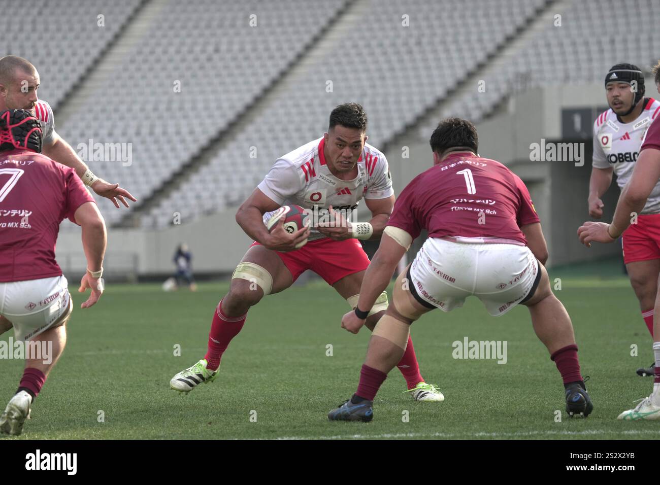 Steelers' Amanaki Saumaki during the 2024-25 Japan Rugby League One ...