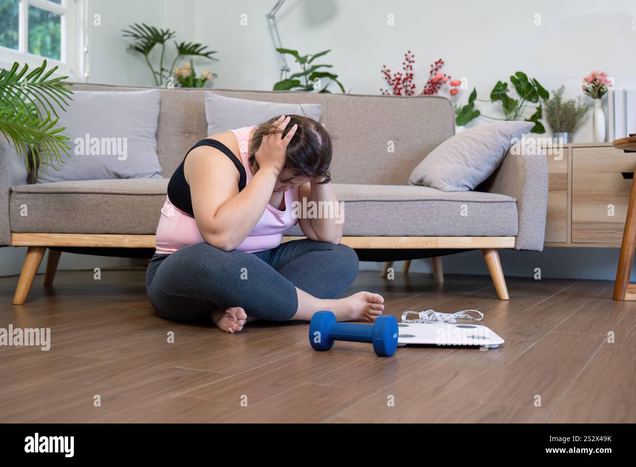 Overwhelmed by weight loss struggles a woman journey at home emotional ...