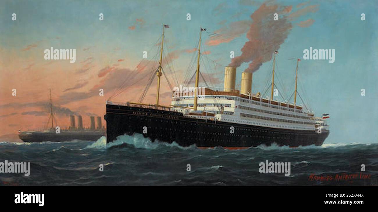 Fred Pansing - The S.S. 'Kaiserin Auguste Victoria', Sept 1907 Stock Photo - Alamy