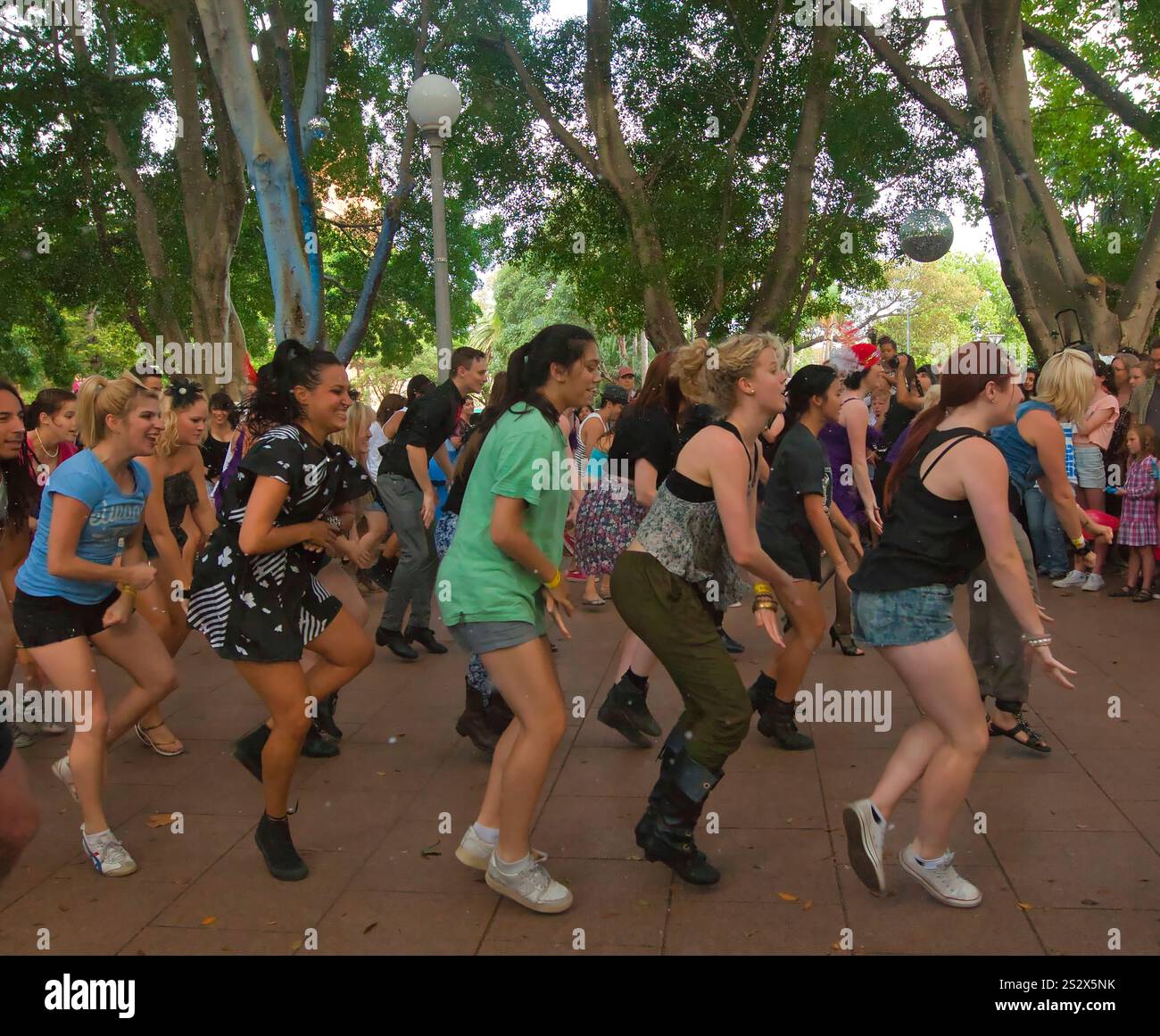Sydney, Australia. January, 2011 A flash mob dance in celebration of ...