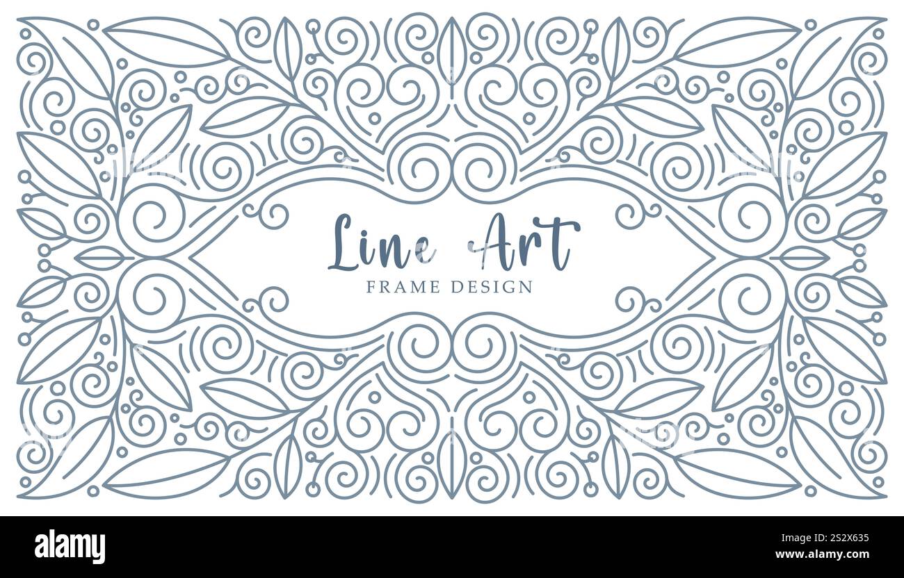 Ornamental Border Design, Floral ornate caligraphic design. suitable ...