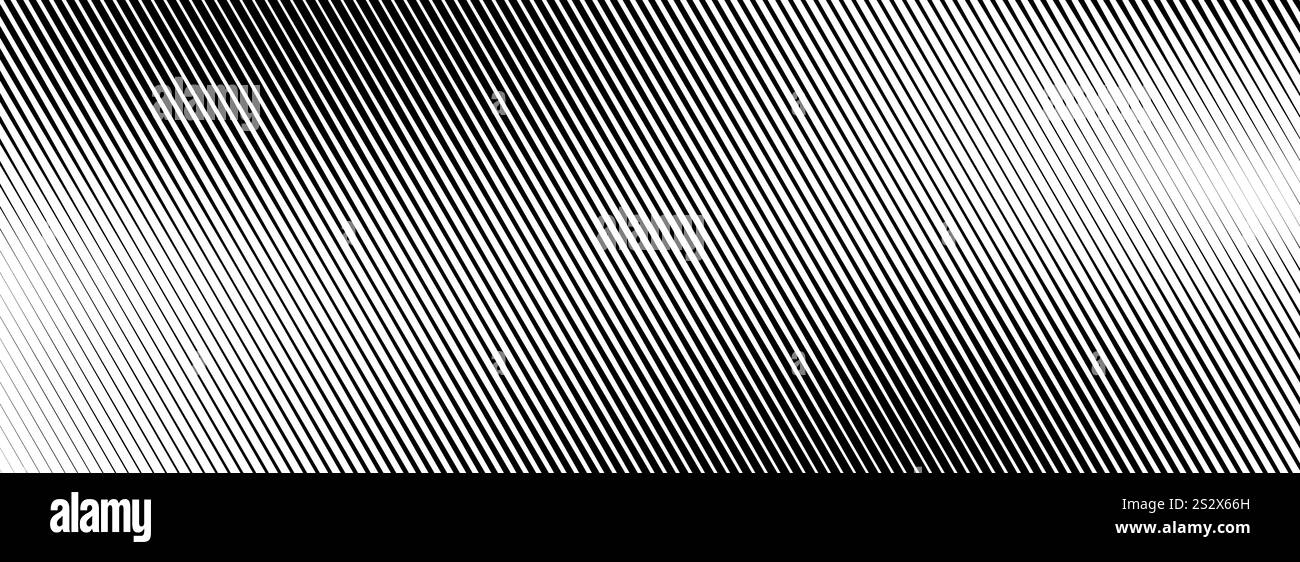 Vanishing linear gradient texture. Black diagonal stripes gradation ...