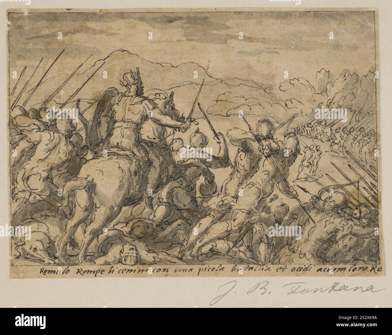 Giovanni Battista Fontana, Acron angriber Romulus Stock Photo - Alamy