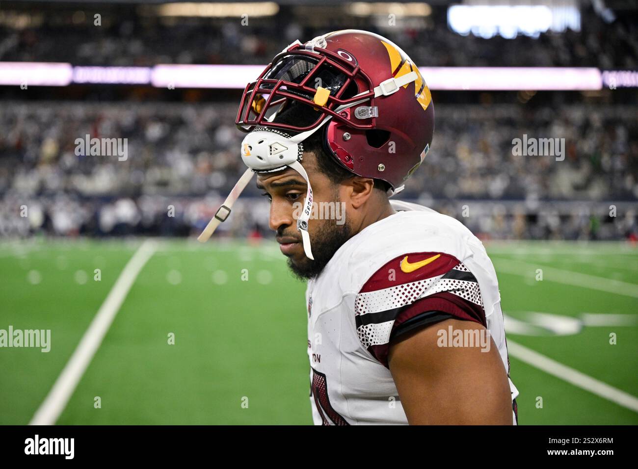 Washington Commanders linebacker Bobby Wagner (54) looks on from the ...