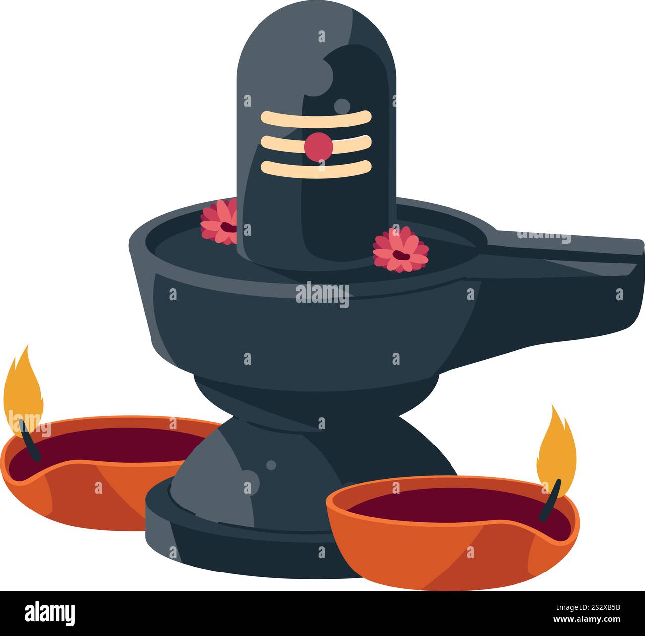 shivaratri lingam and lamps Stock Vector Image & Art - Alamy