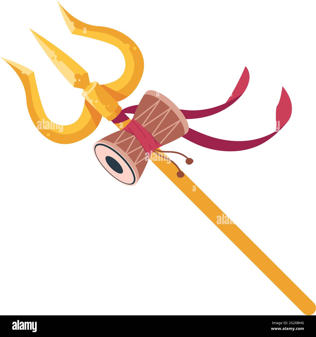 shivaratri golden trishul Stock Vector Image & Art - Alamy