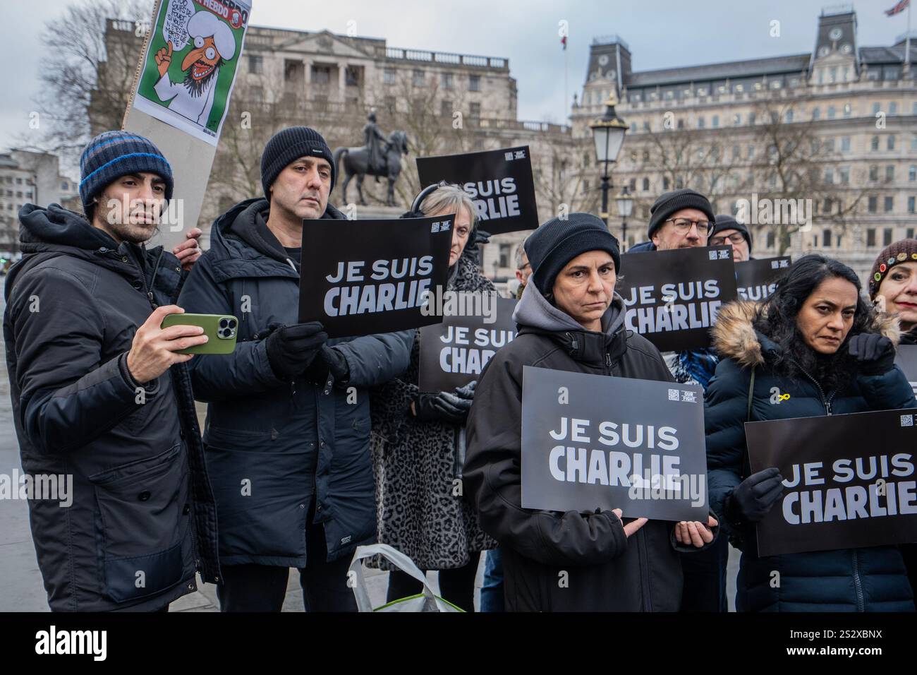 Activists from Pro-Israel group "Our Fight UK hold placards reading "Je ...