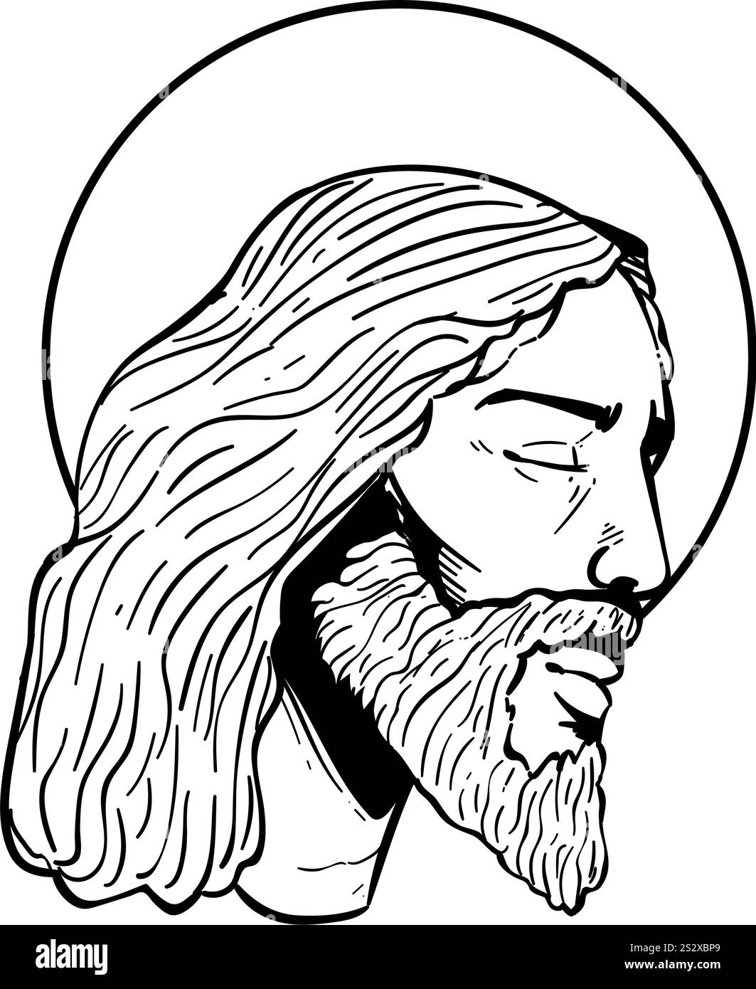 jesus christ drawn sketch Stock Vector Image & Art - Alamy