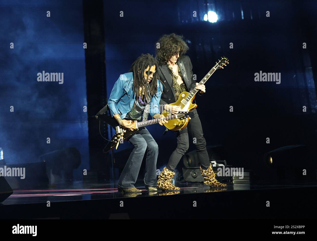 LAS VEGAS, NV - JANUARY 7: Lenny Kravitz performs after the CES 2025 ...
