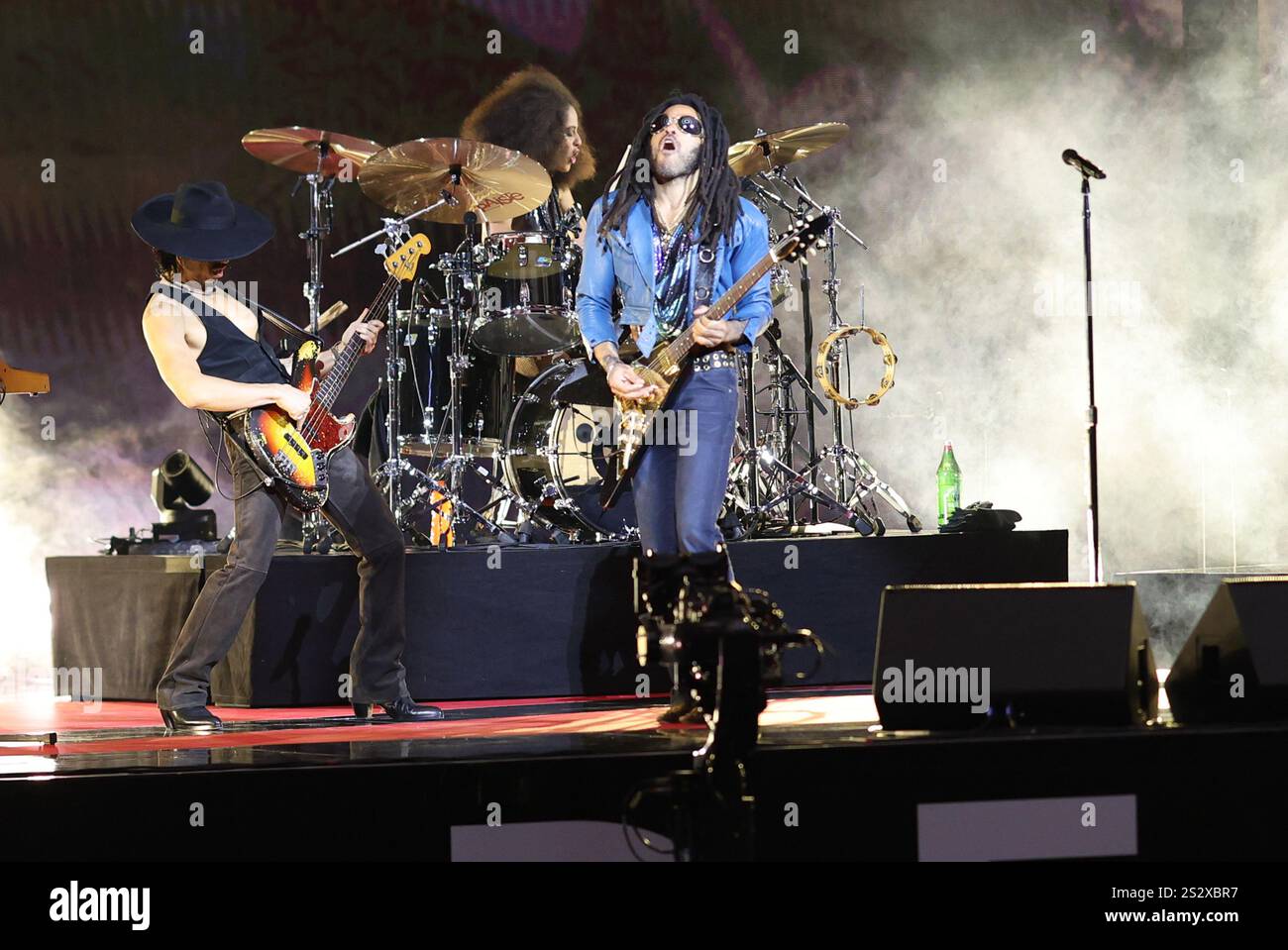 Las Vegas, NV, USA. 7th Jan, 2025. Lenny Kravitz performs after the CES ...