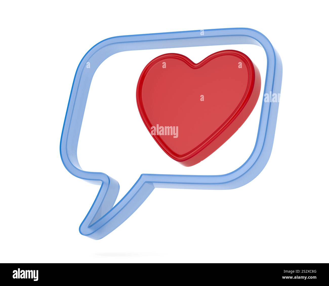 Heart icon on speech Cut Out Stock Images & Pictures - Alamy