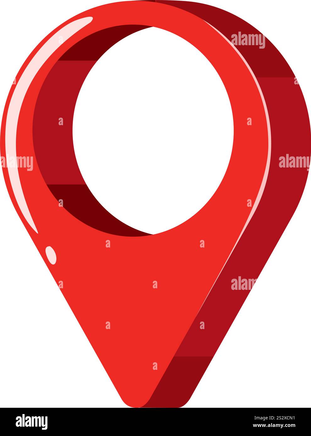 A bold red map location pin symbol Stock Vector Image & Art - Alamy