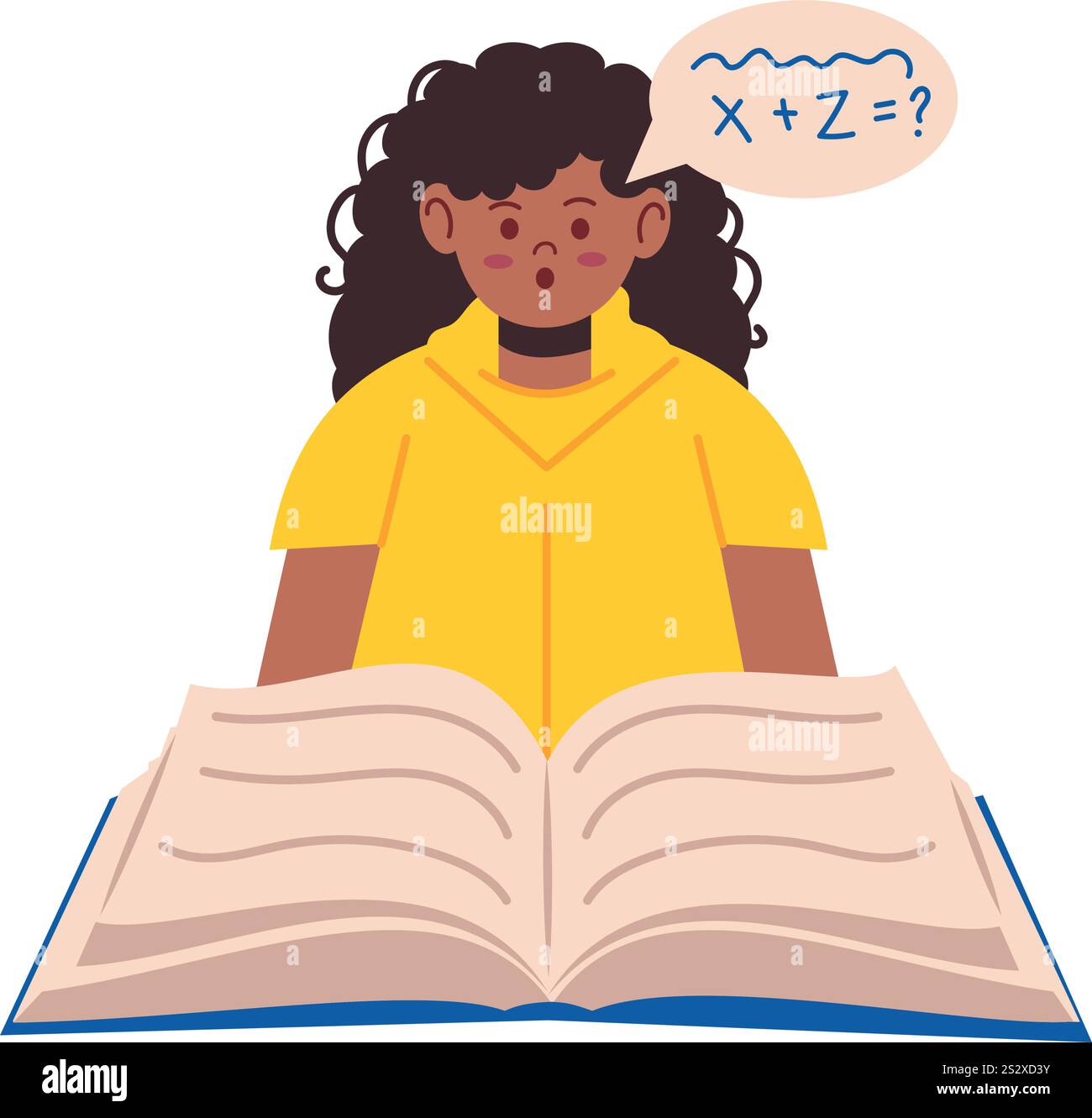 Doing maths homework Stock Vector Images - Alamy