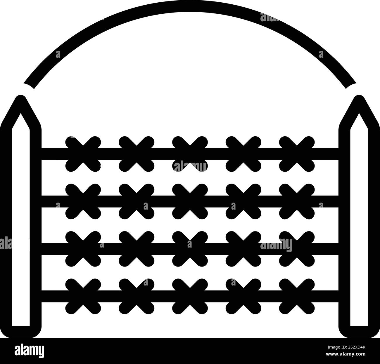 Icon fence safety Black and White Stock Photos & Images - Alamy