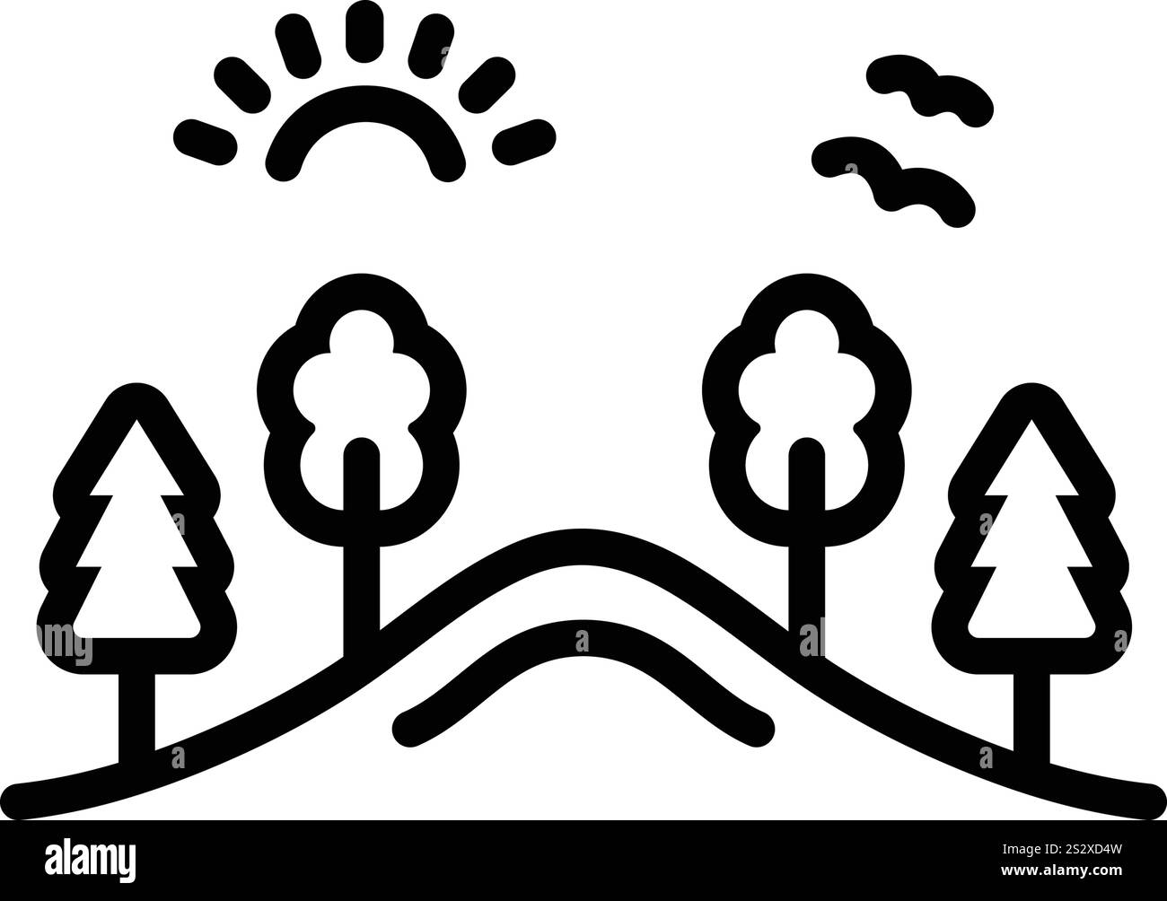 Evergreen pine tree logo Black and White Stock Photos & Images - Alamy