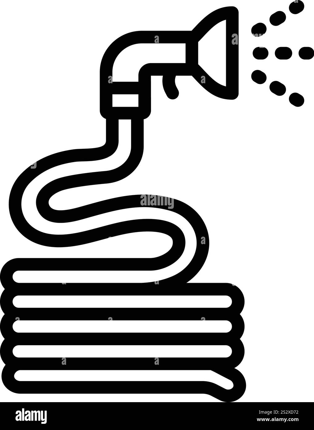 Hose pipe with nozzle Black and White Stock Photos & Images - Alamy