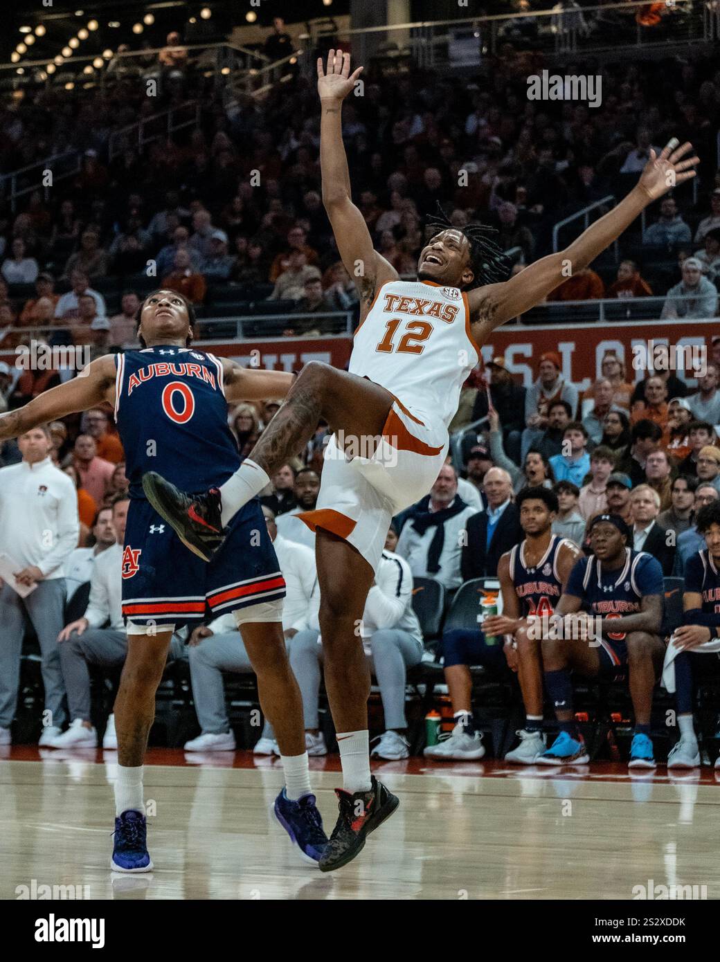 Jan 7, 2025. Tramon Mark (12) of the Texas Longhorns in action vs the ...