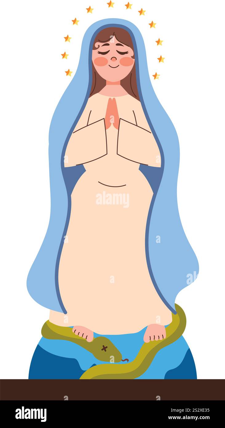 miraculous virgin mary Stock Vector Image & Art - Alamy