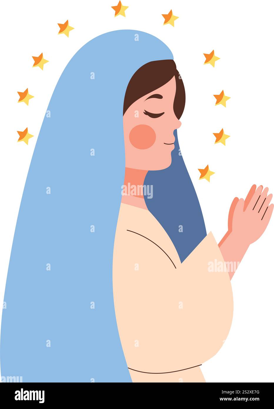 Lady praying Stock Vector Images - Alamy