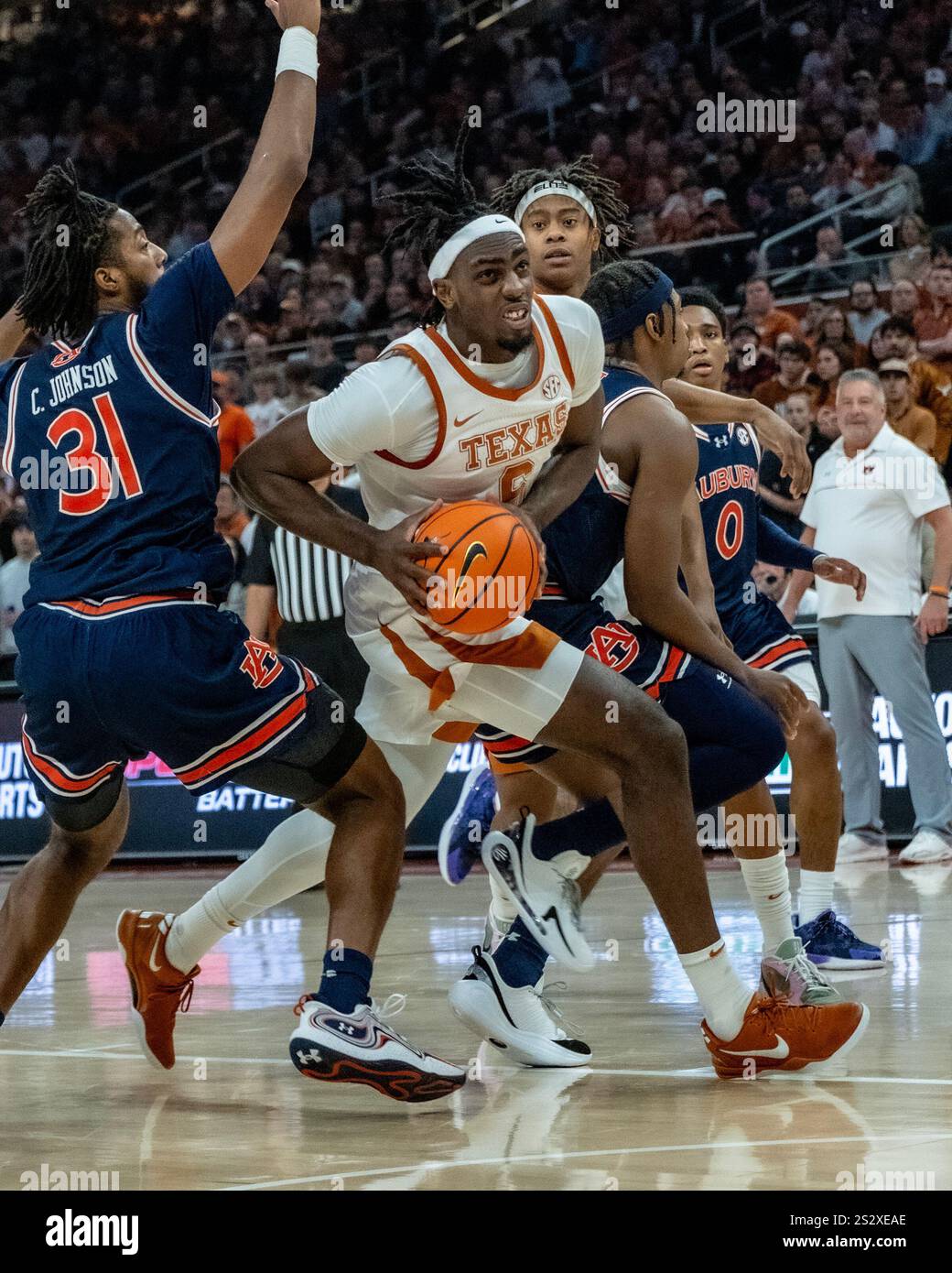Jan 7, 2025. Arthur Kaluma (6) of the Texas Longhorns in action vs the ...