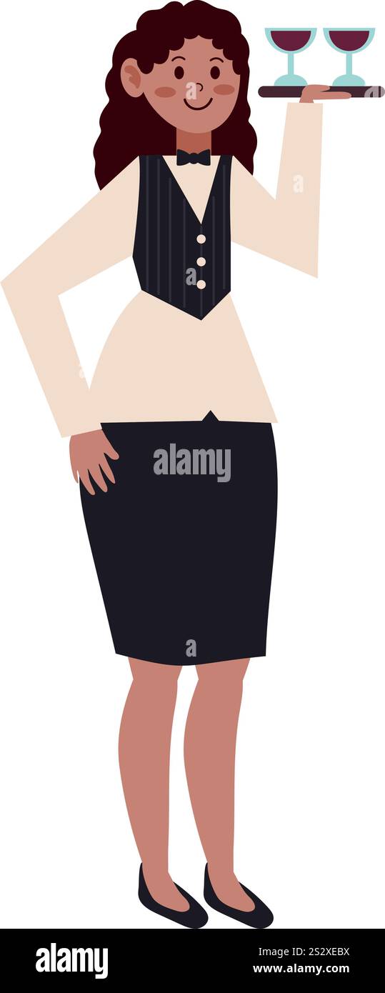 Cocktail waitress tray Stock Vector Images - Alamy