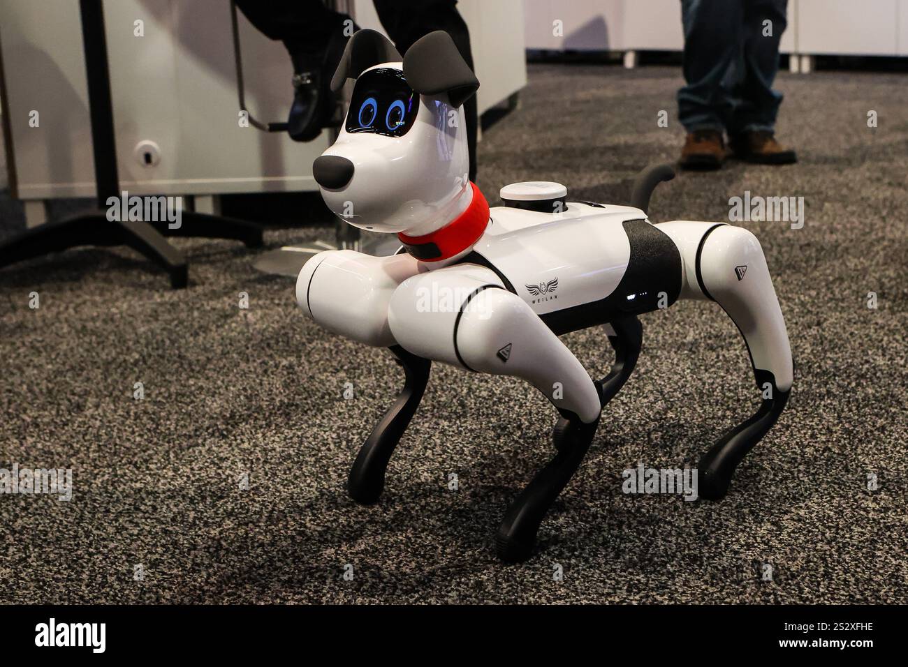 January 7, 2025: A Weilan animatronic dog on display during the ...