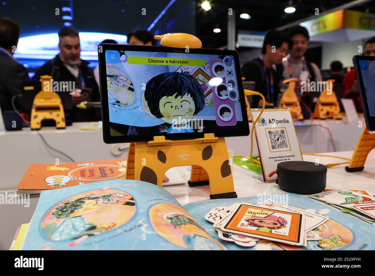 January 7, 2025: A Woongjin tablet on display during the Consumer ...