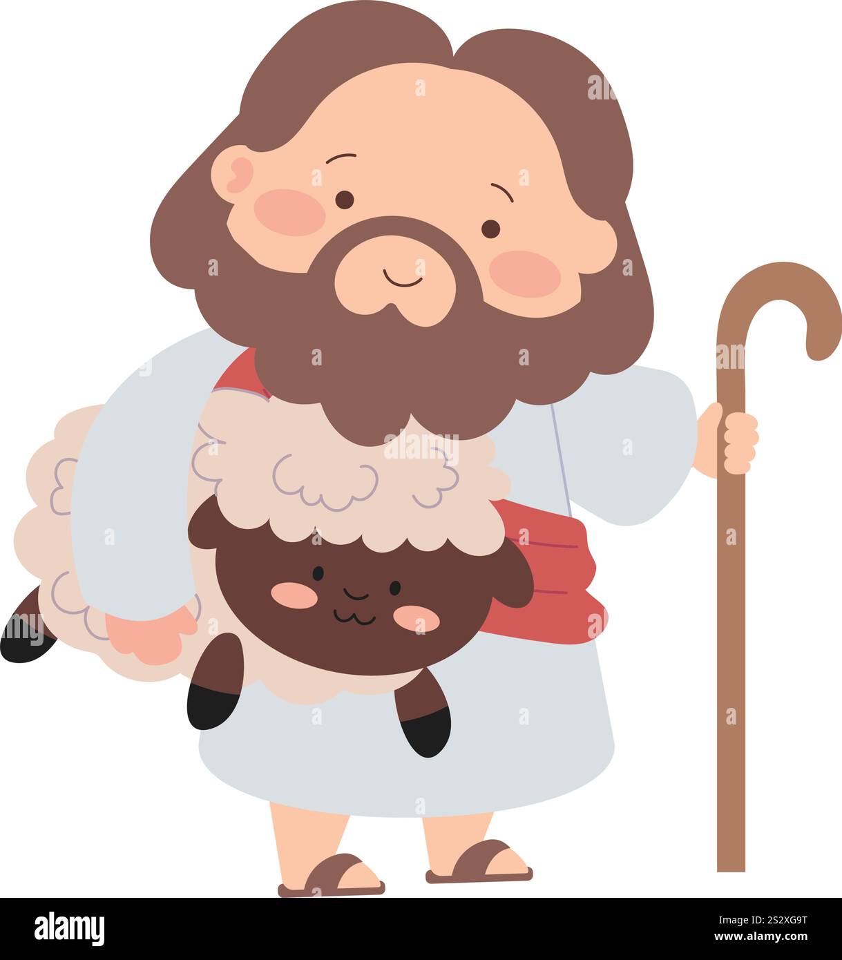 cute jesus with lamb Stock Vector Image & Art - Alamy