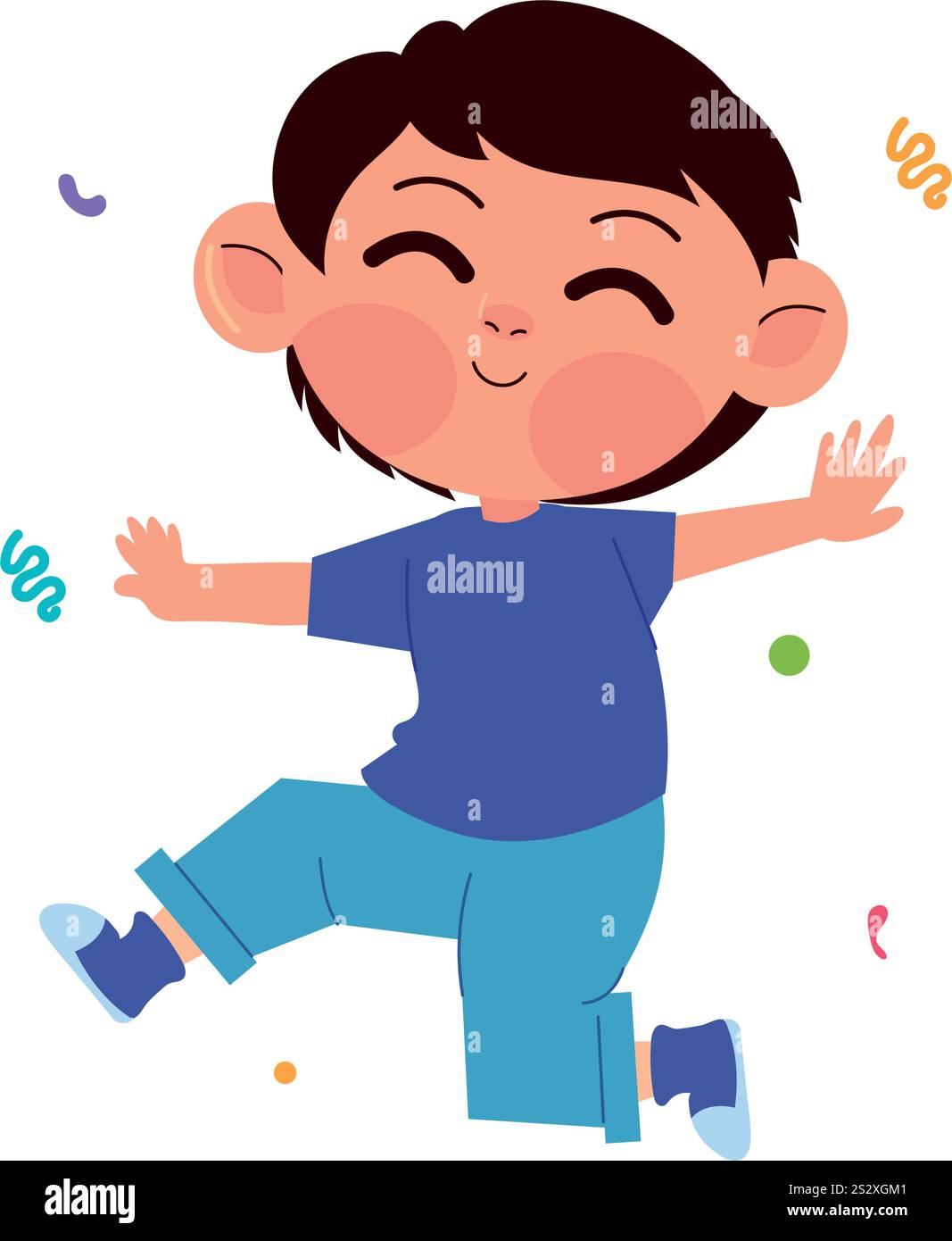 boy with confetti Stock Vector Image & Art - Alamy