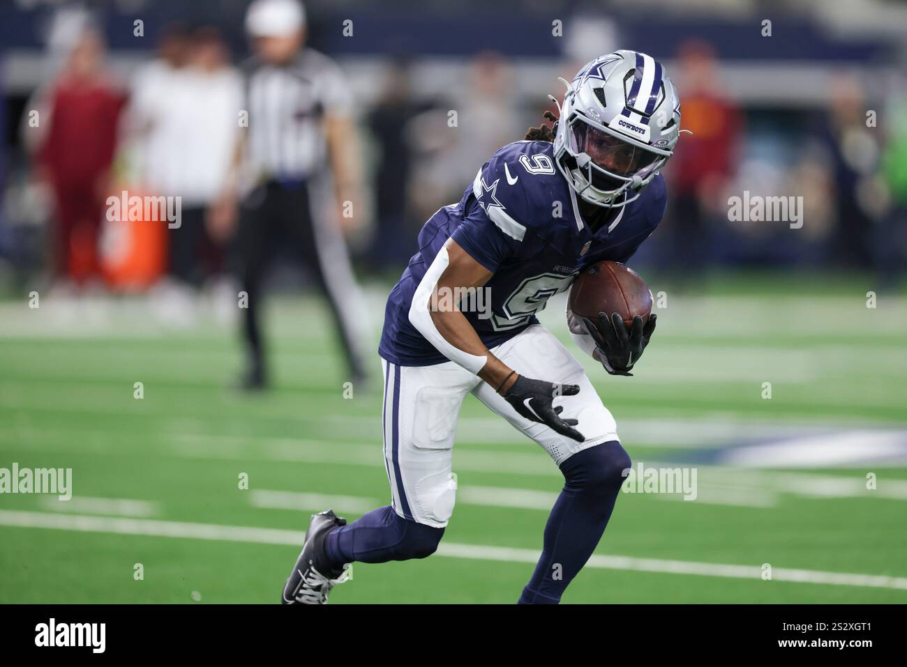 Dallas Cowboys wide receiver KaVontae Turpin runs after making a catch ...