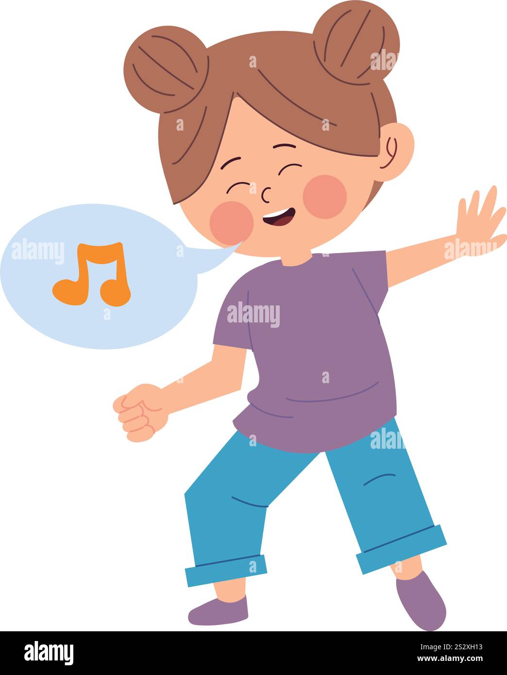 cute girl dancing Stock Vector Image & Art - Alamy