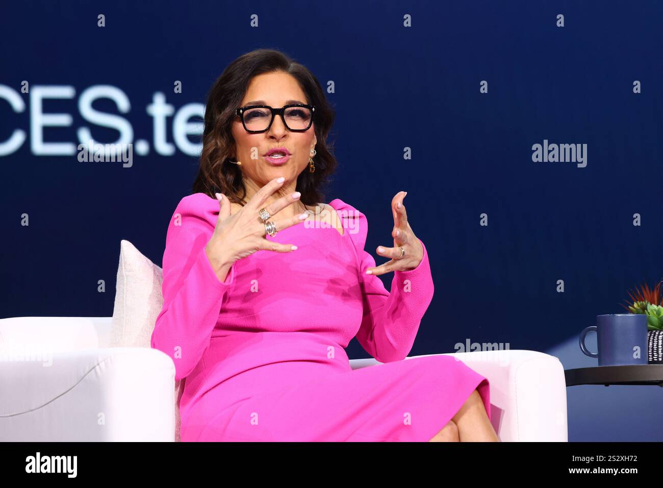 Linda Yaccarino, CEO of X Corp, speaks during a Keynote at the 2025 ...