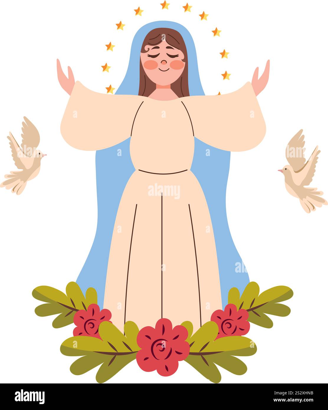 miraculous virgin statue Stock Vector Image & Art - Alamy