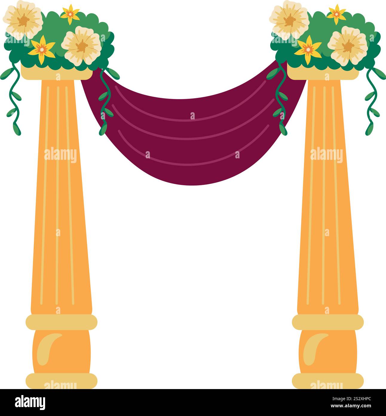 indian wedding columns decor Stock Vector Image & Art - Alamy