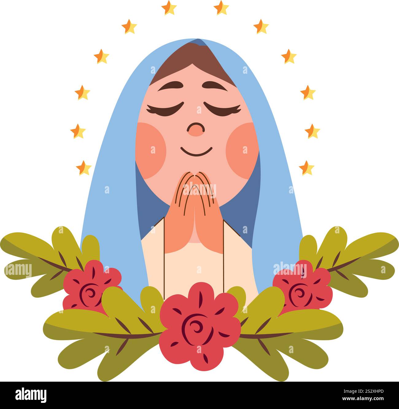 miraculous virgin mary cartoon Stock Vector Image & Art - Alamy