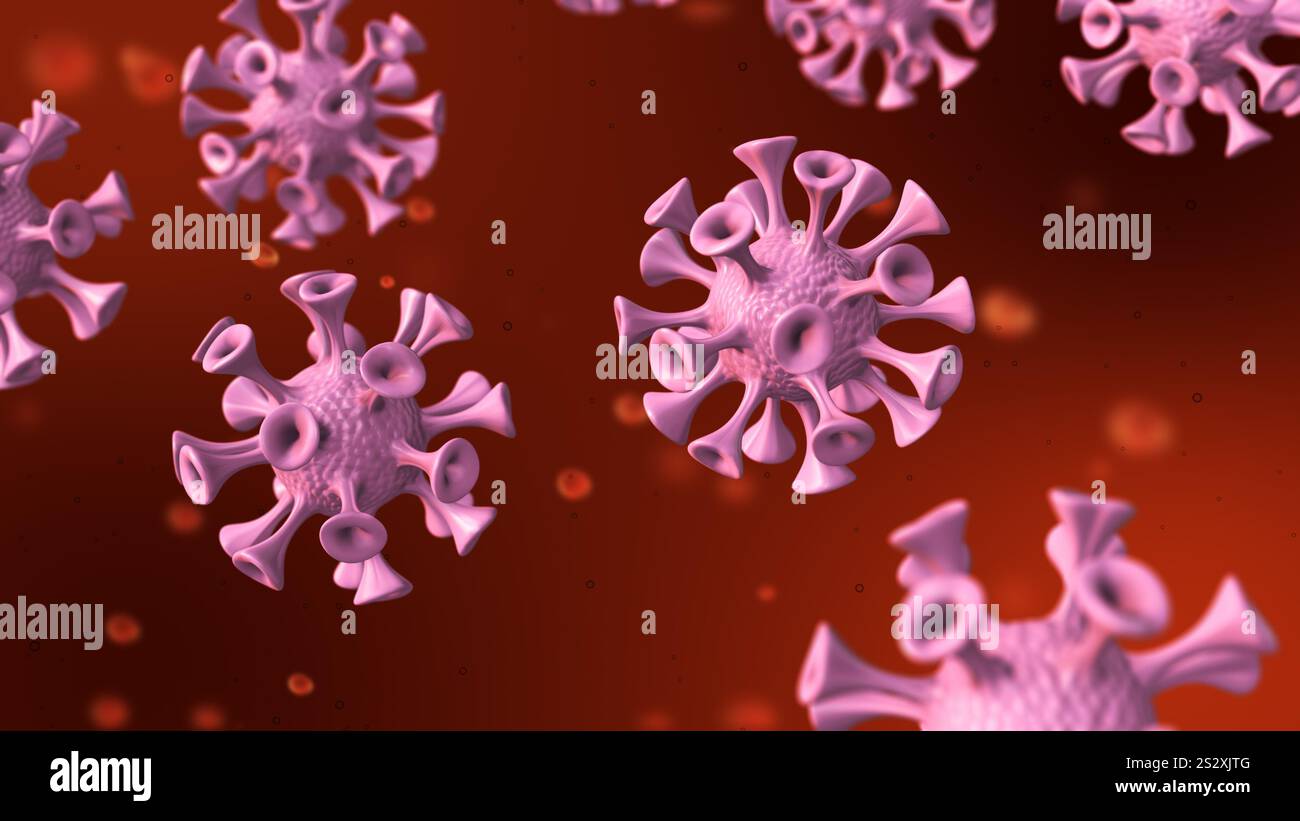 Human Cells and HMPV Virus Connection Stock Photo - Alamy