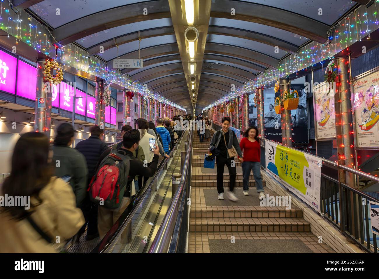 The world's longest outdoor covered escalator, the Central to Mid ...