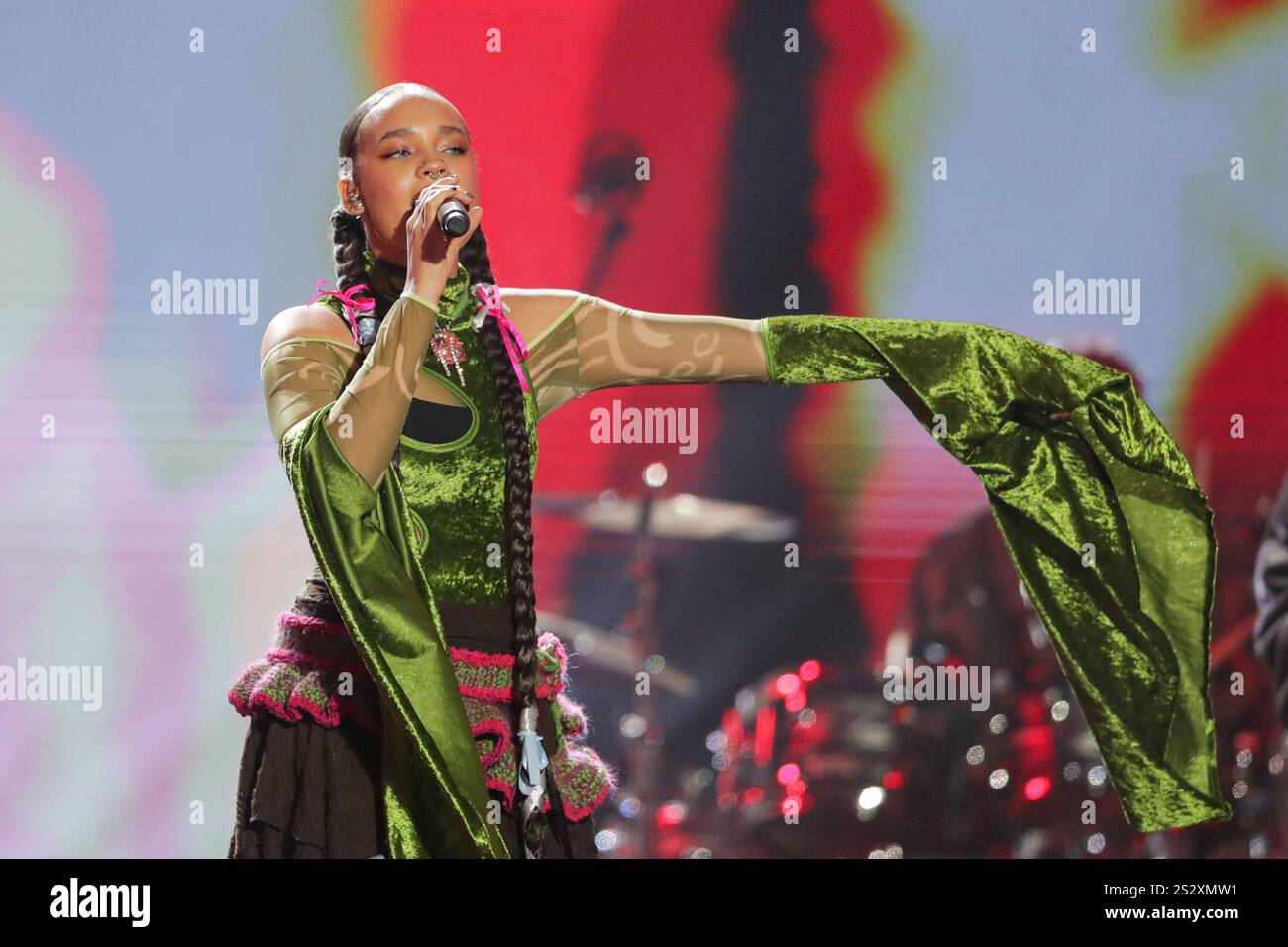 Chorzow, Poland. 31st Dec, 2024. Sara James performs live during New ...