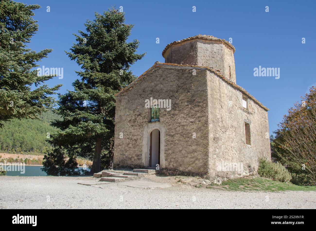 Lake Doxa is an artificial lake at an altitude of 900 meters, located ...