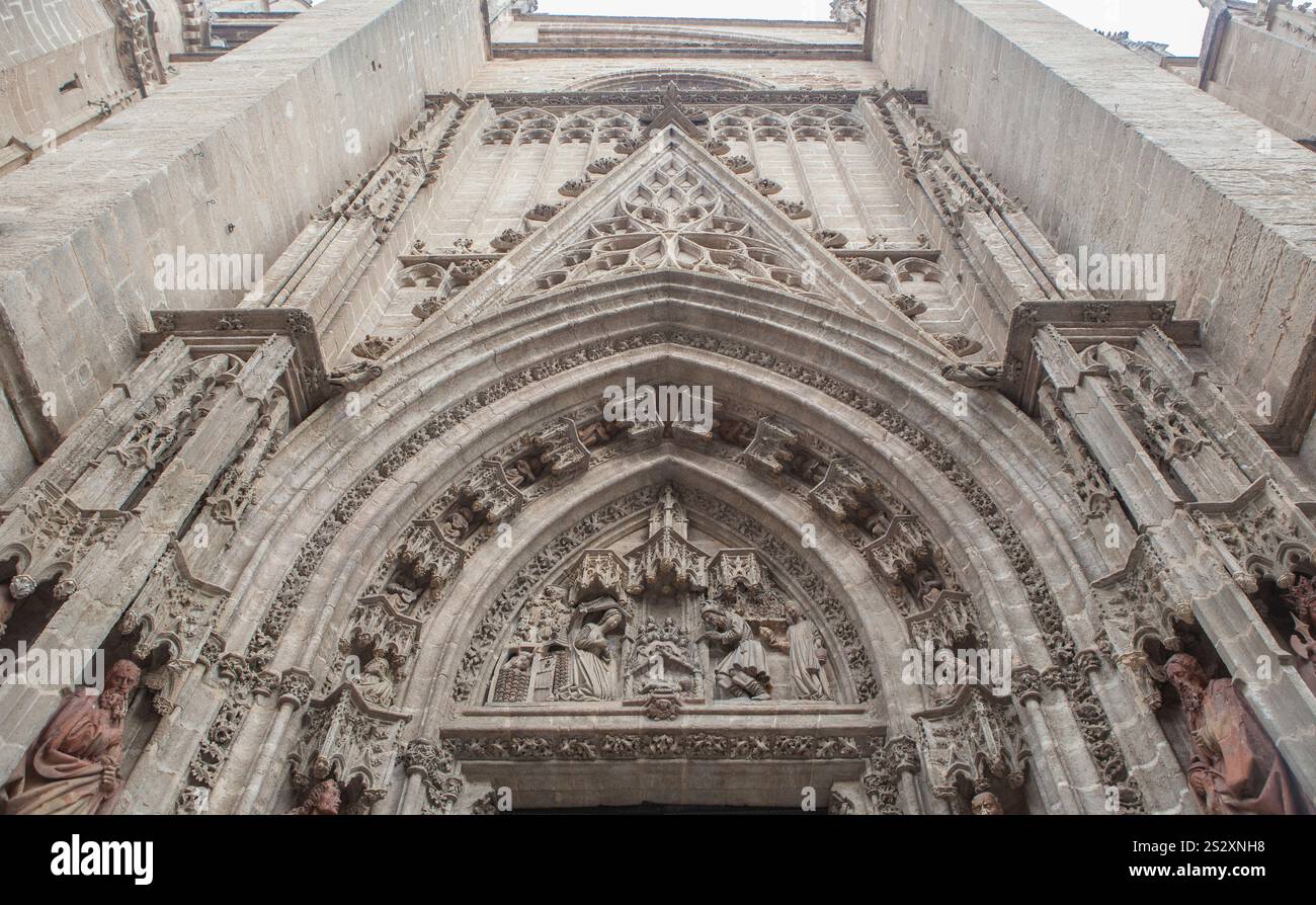 Seville, Spain - Sept 26th, 2024: Door of Saint Michael at Seville ...