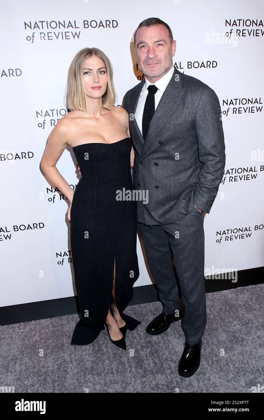 New York City, USA. 07th Jan, 2025. Liev Schreiber and Taylor Neisen ...