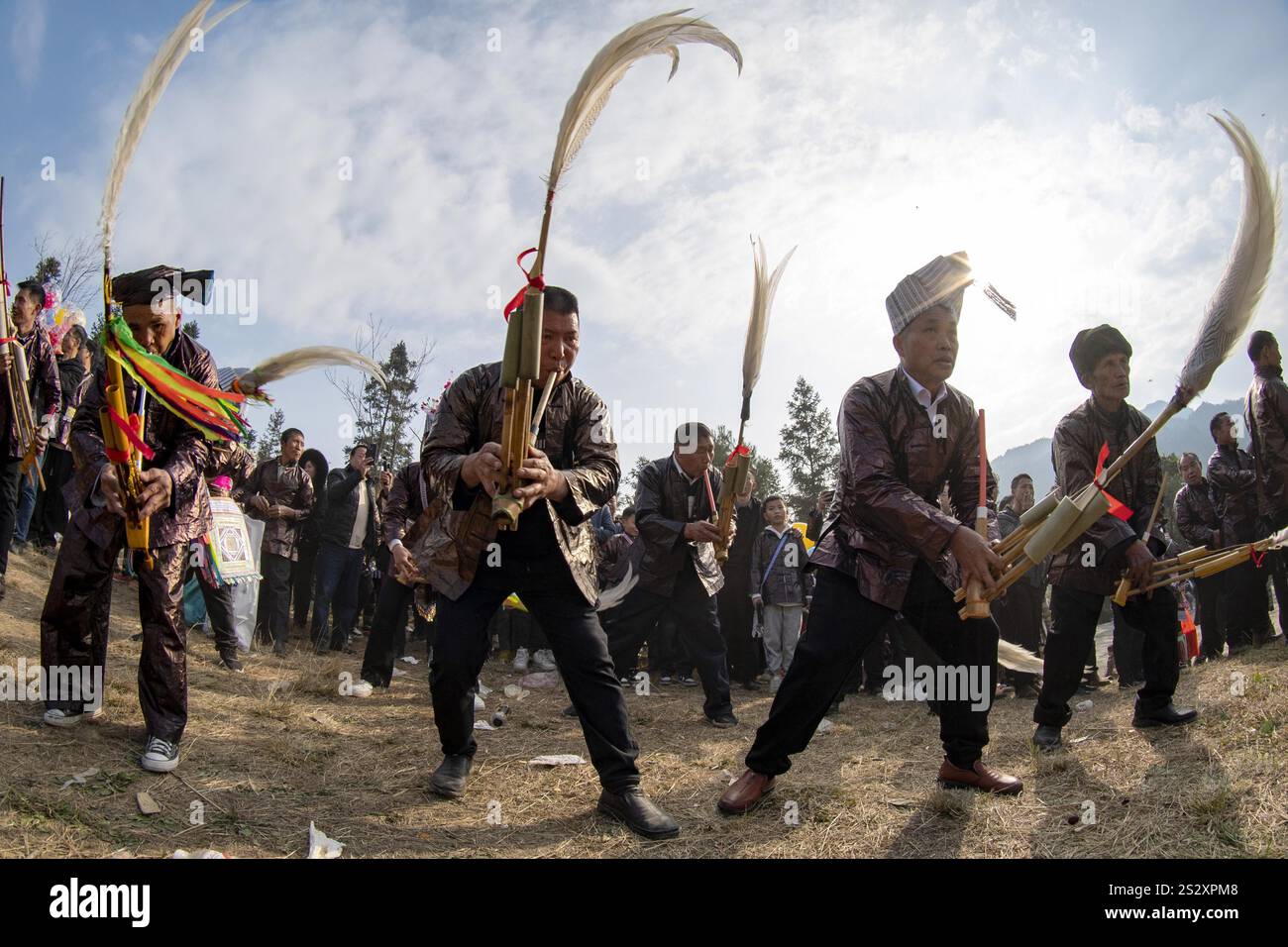 People of Miao ethnic group celebrate the Lusheng Festival in Congjiang ...