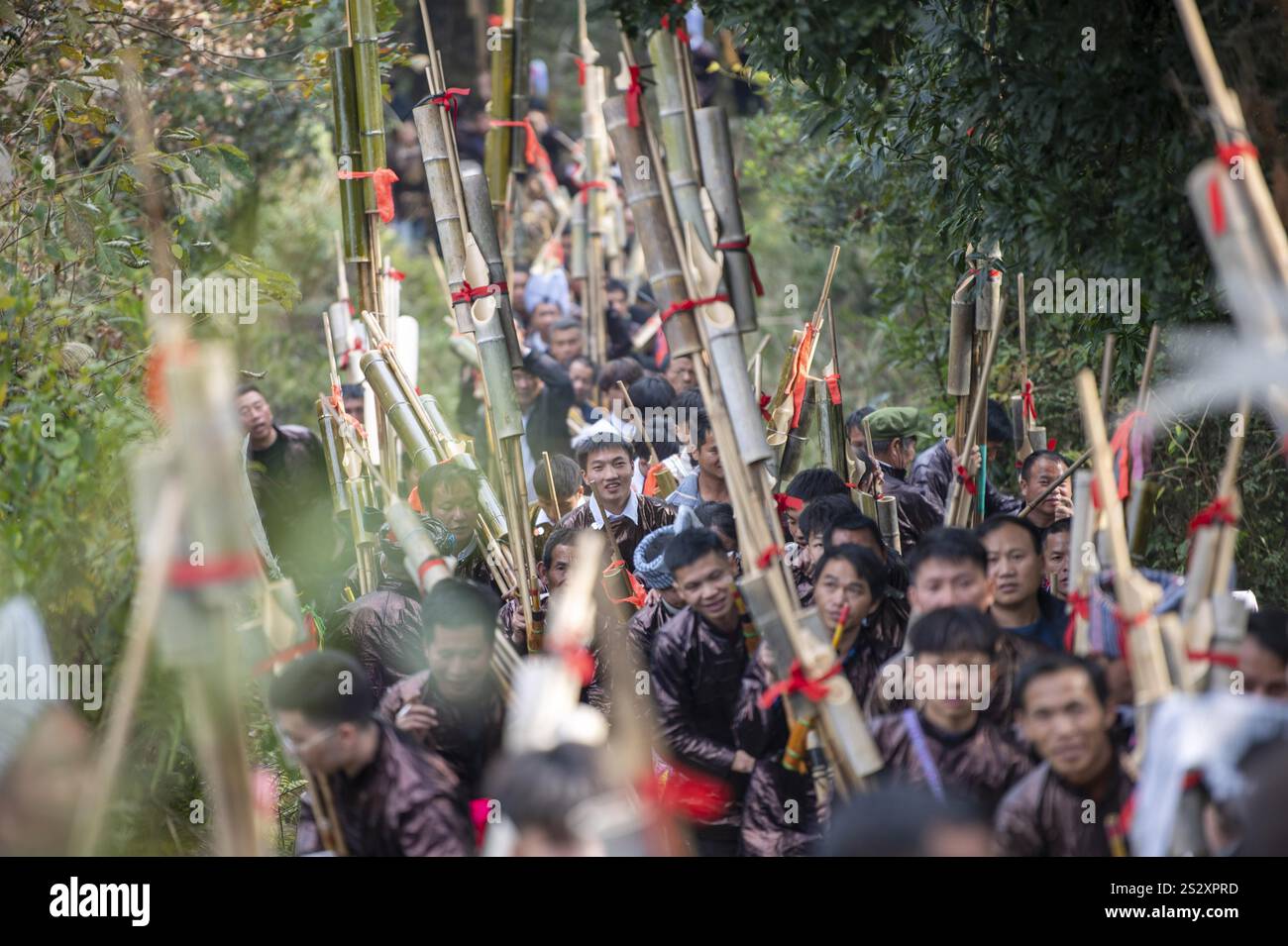 People of Miao ethnic group celebrate the Lusheng Festival in Congjiang ...
