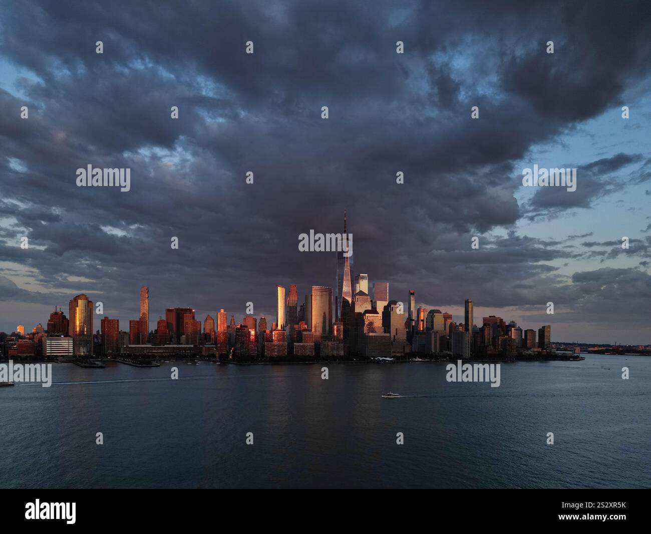 NYC, New York City Skyline with dramatic sky. American Urban ...