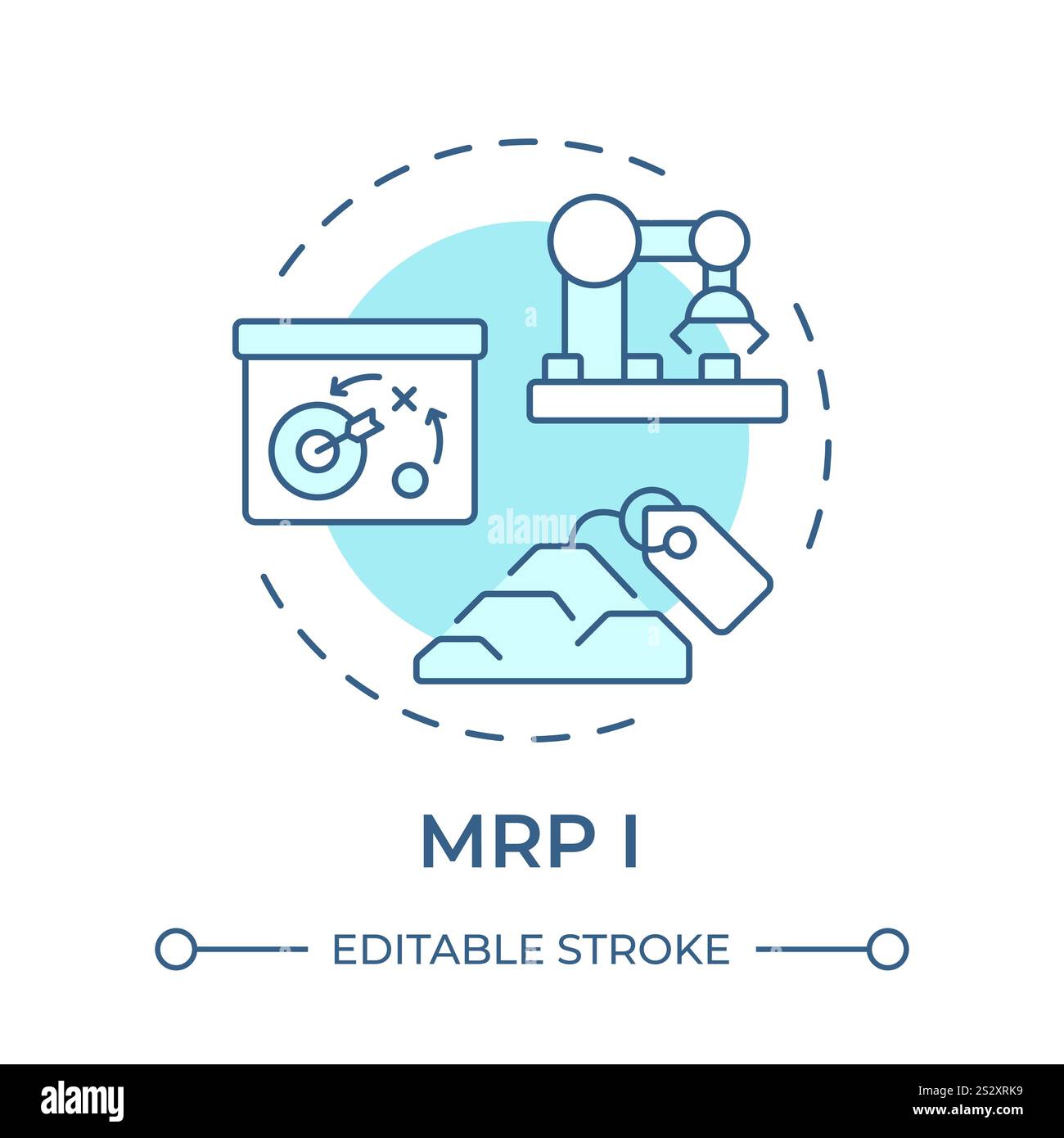 Material requirements planning soft blue concept icon Stock Vector ...