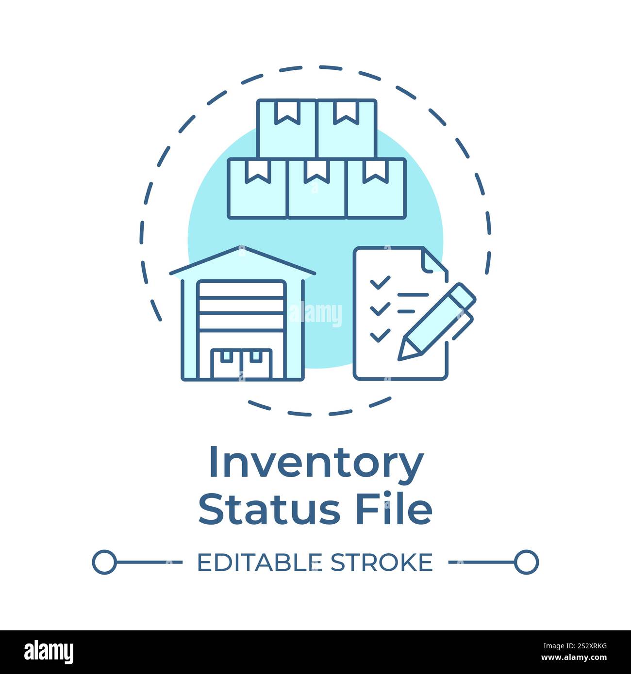 Inventory status file soft blue concept icon Stock Vector Image & Art ...