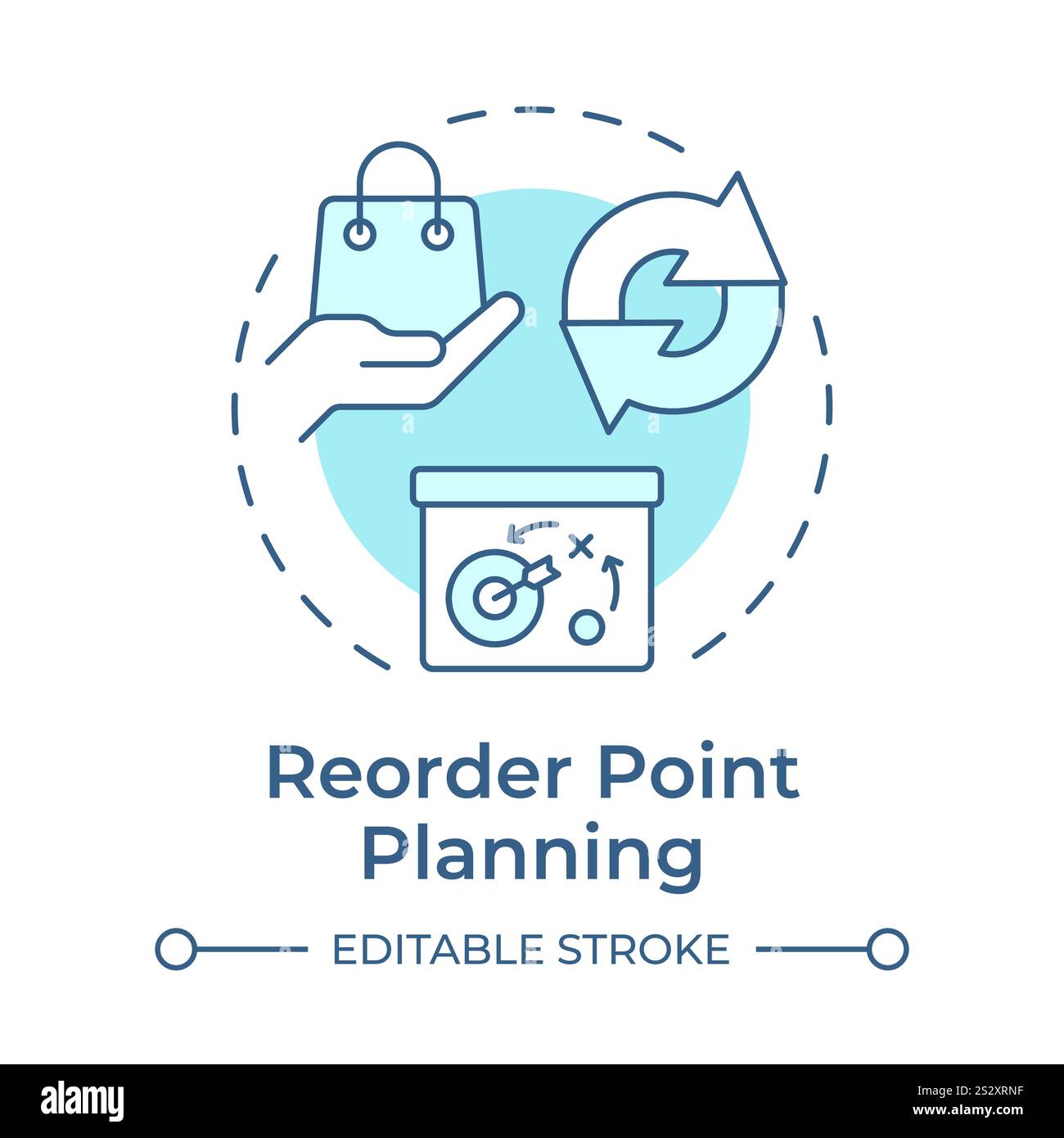 Reorder point planning soft blue concept icon Stock Vector Image & Art ...