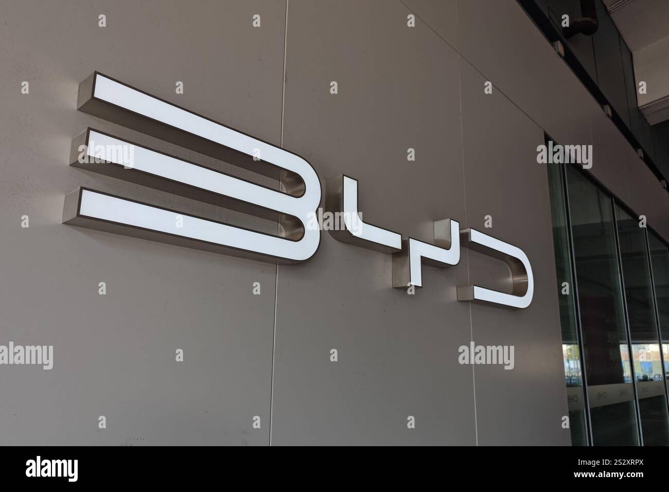 SHANGHAI, CHINA - JANUARY 8, 2025 - A BYD flagship store in Shanghai ...